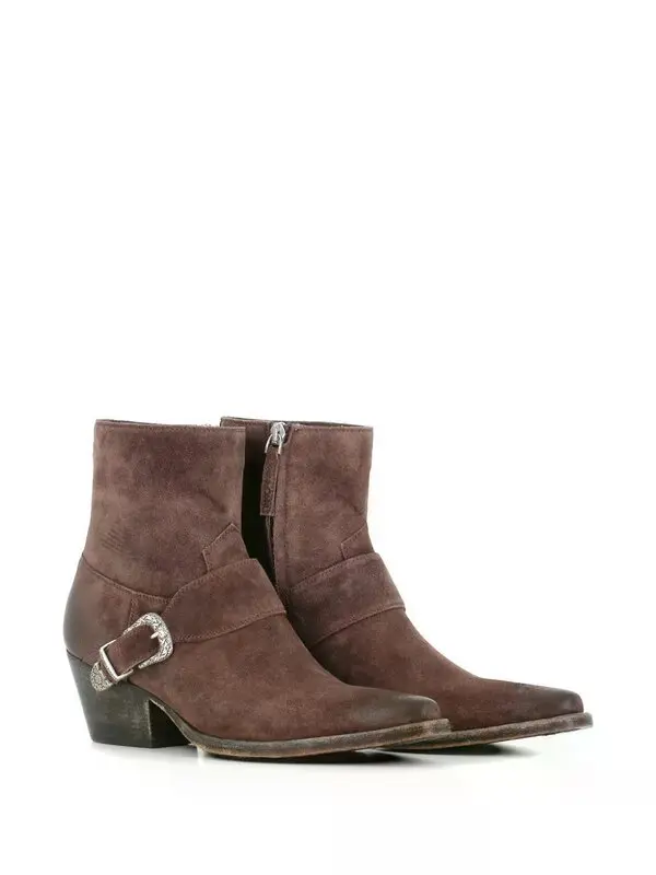 Sartore Buckle Suede Boots