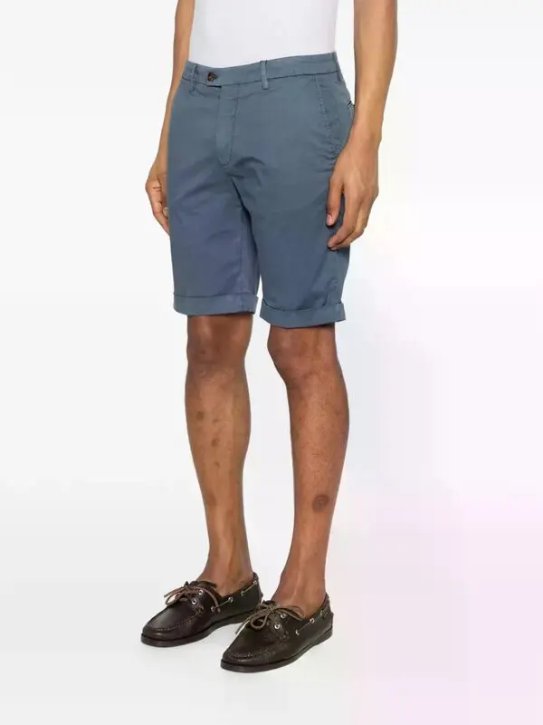 Corneliani Tailored Cuffed Shorts - Blue