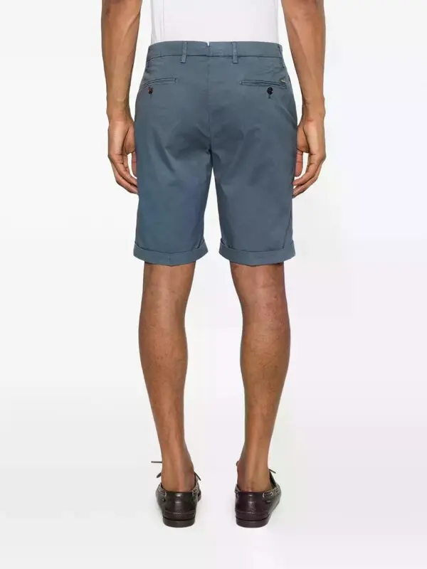 Corneliani Tailored Cuffed Shorts - Blue