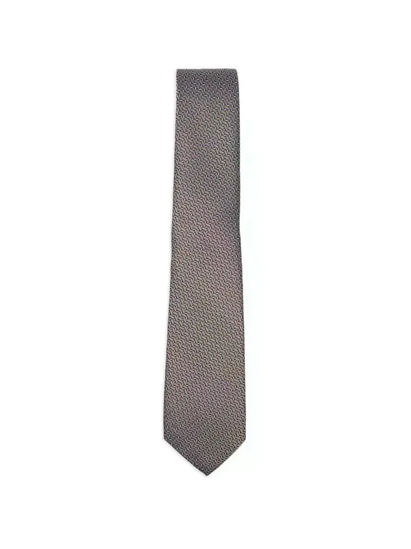 Canali Patterned Neck Tie - Blue