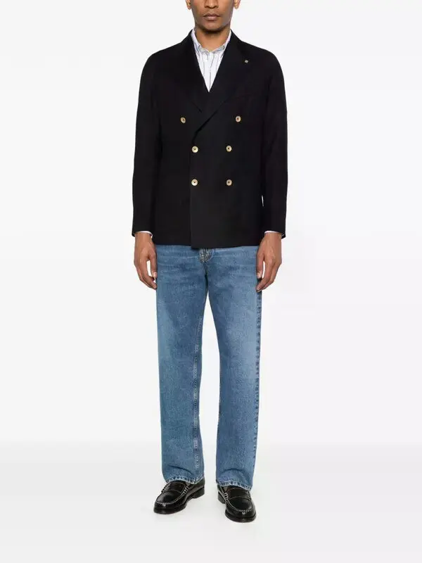 Tagliatore Double-breasted Pocket Blazer - Blue