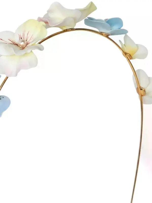 JENNIFER BEHR Anarosa Floral-appliqué Headband - Gold