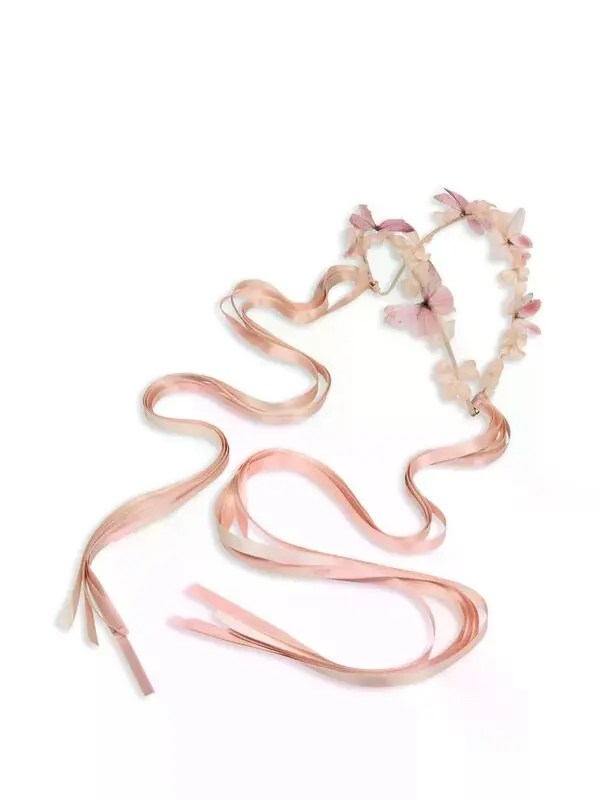 JENNIFER BEHR Georgina Butterfly-appliqué Circlet - Pink