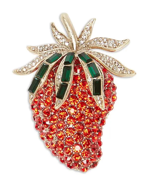 Max Mara Embellished Bee Pin - Red