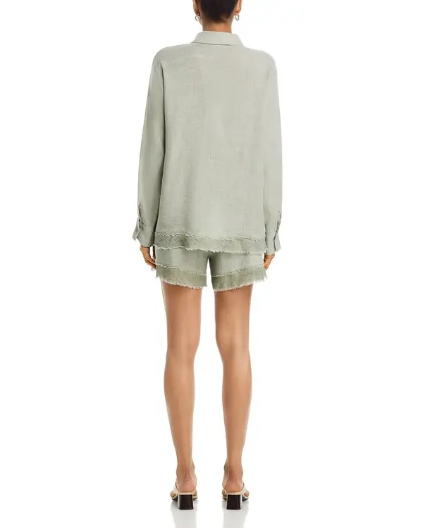 Vintage Havana Drawstring Linen Blend Shorts