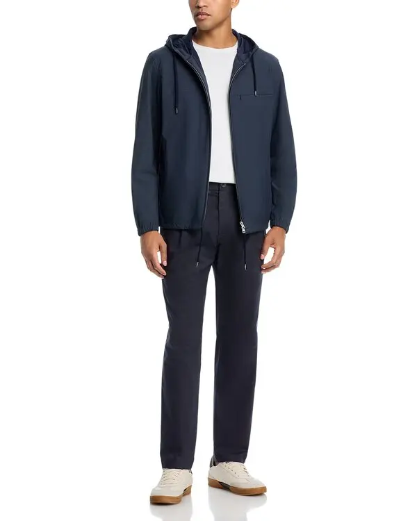 Herno Hooded Packable Bomber Jacket - Blue Navy