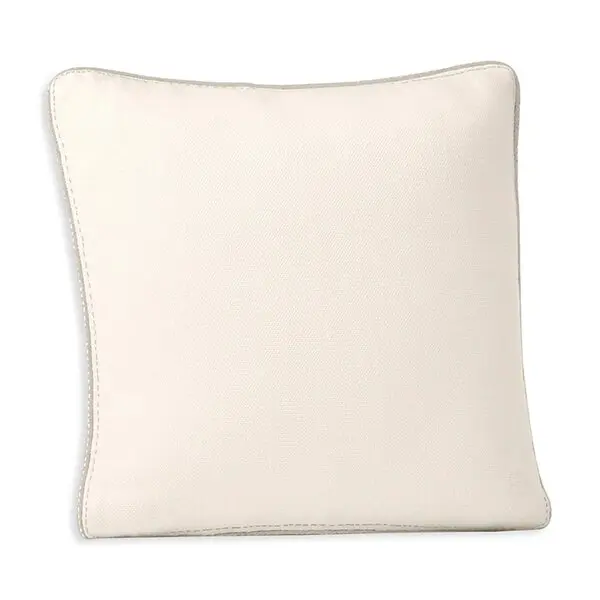 BOLL & BRANCH Threadmark Decorative Pillow Cover & Insert, 22 X 22 - Soft White/melange Natural