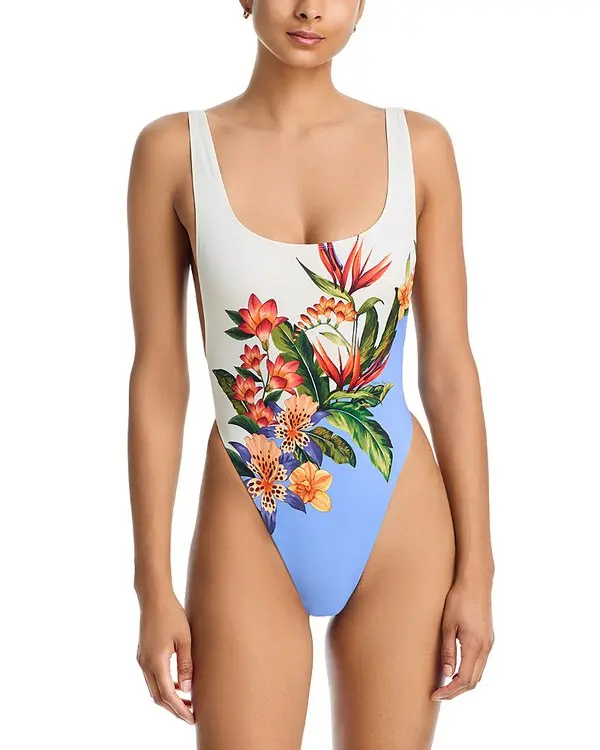 Farm Rio Hilo One Piece Swimsuit - Light Blush