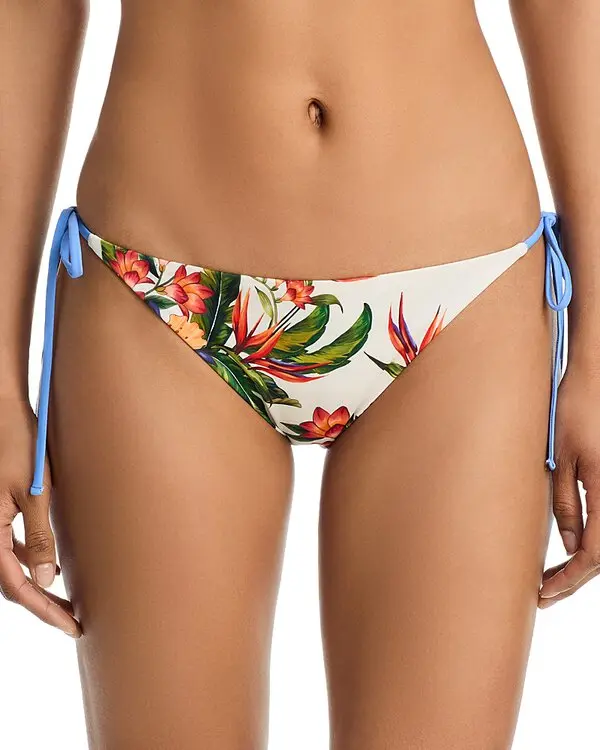 Farm Rio Hilo Side Tie Bikini Bottom - Light Blush