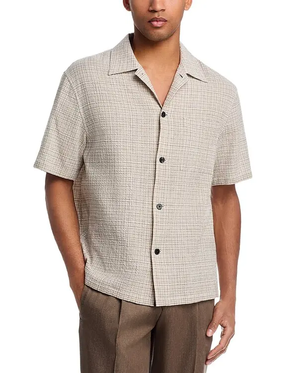 Theory Short Sleeve Button Up Shirt - Morel Multi