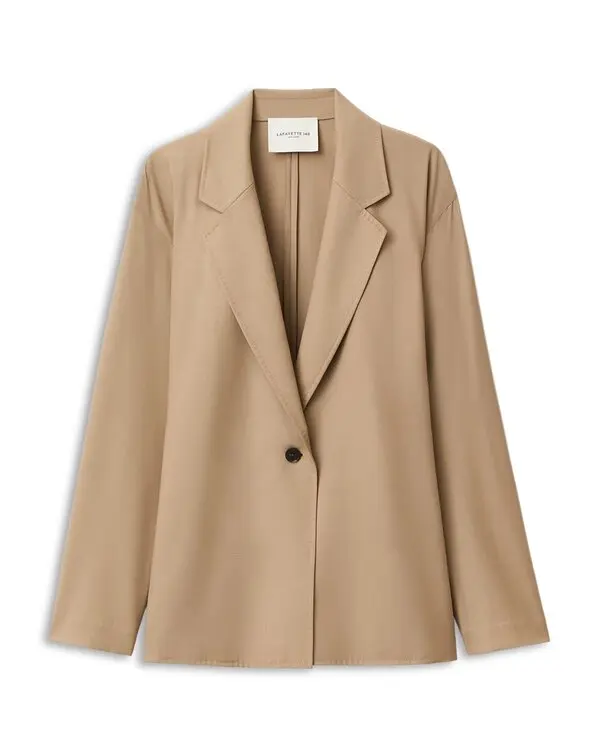 Lafayette 148 New York Single Button Jacket - Brownstone