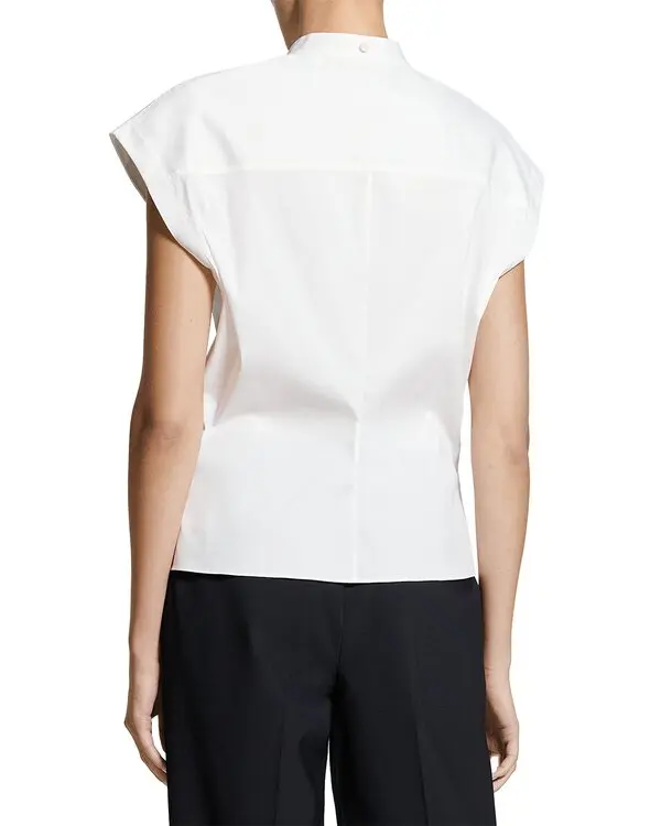 Theory Cap Sleeve Shirt In Good Poplin