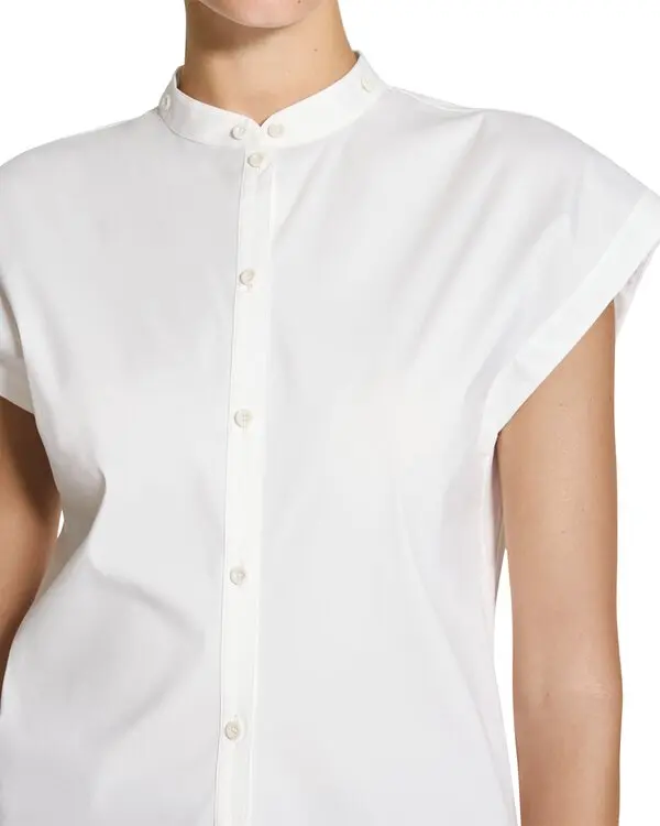 Theory Cap Sleeve Shirt In Good Poplin