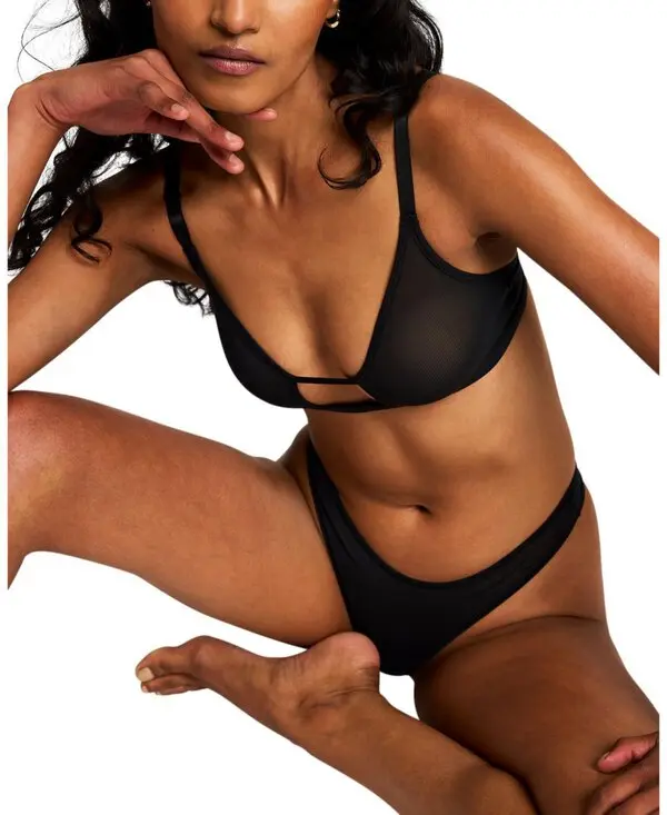 NEGATIVE Sieve Dipped Thong - Black