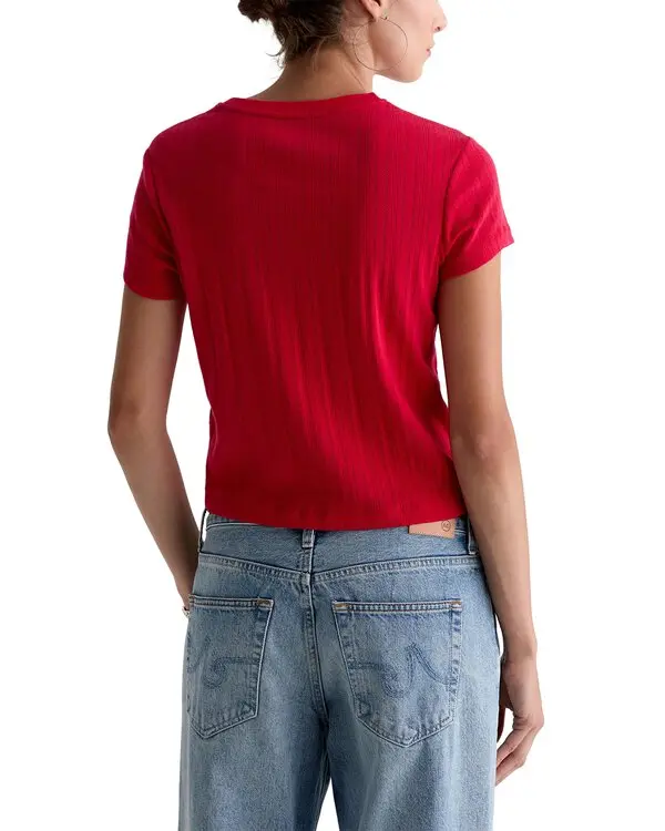Ag Sadie Crewneck Cropped Tee - Recording Red