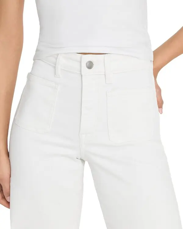 Good American Good Waist High Rise Palazzo Jeans - White
