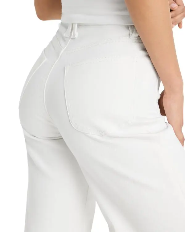 Good American Good Waist High Rise Palazzo Jeans - White