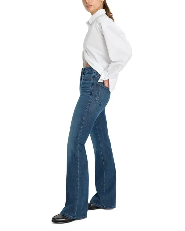 Good American Good Legs Soft Touch Mid Rise Flare Jeans