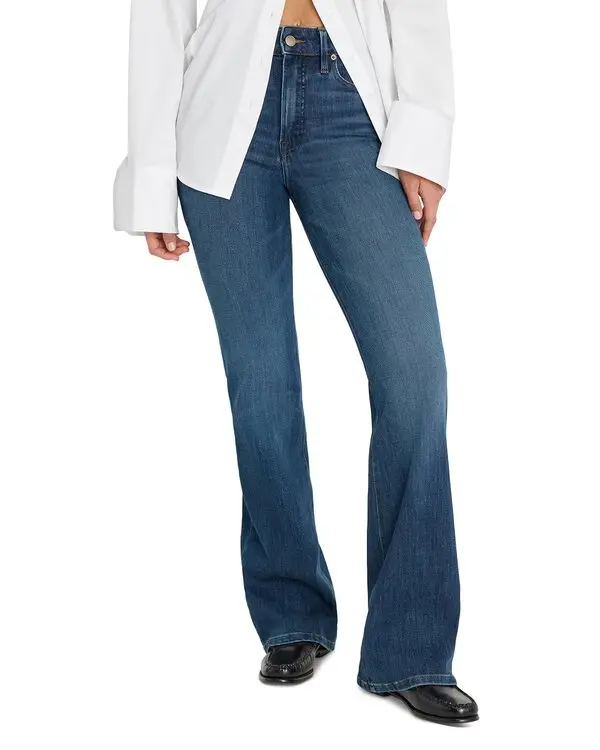 Good American Good Legs Soft Touch Mid Rise Flare Jeans