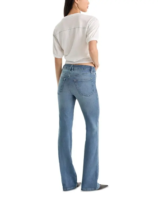 Good American Good Legs Soft Touch Mid Rise Flare Jeans