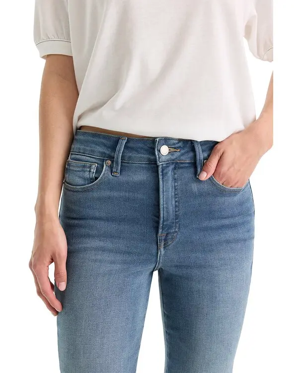 Good American Good Legs Soft Touch Mid Rise Flare Jeans