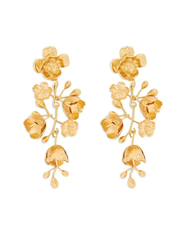 Chloé Bouquet Drop Earrings - Vintage Gold