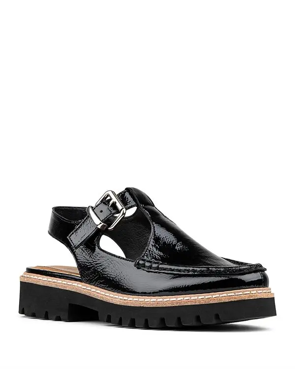 DONALD PLINER Cutout Slingback Loafers - Black