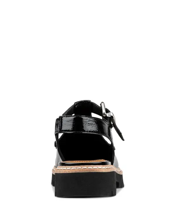 DONALD PLINER Cutout Slingback Loafers - Black