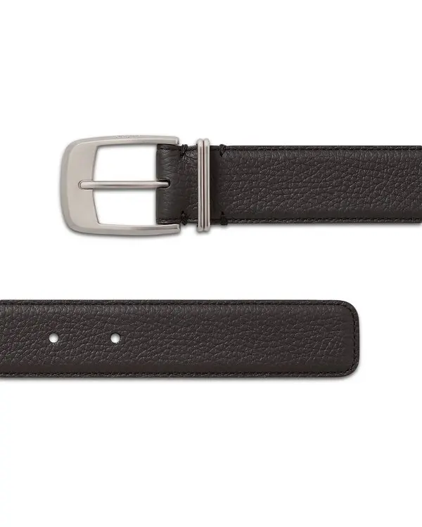Zegna Leather Belt - Dark Brown