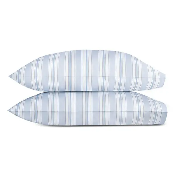 MATOUK Elio Striped Pillowcase Pair, King - Blue