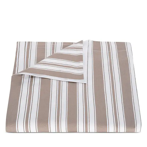 MATOUK Elio Striped Duvet Cover, King - Mocha