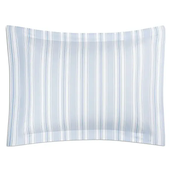MATOUK Elio Striped Standard Sham - Blue