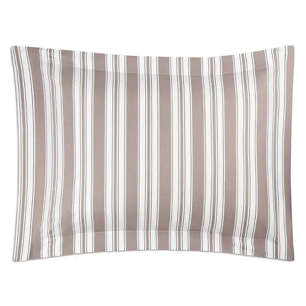 MATOUK Elio Striped King Sham - Mocha