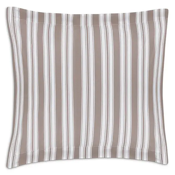 MATOUK Elio Striped Euro Sham - Mocha