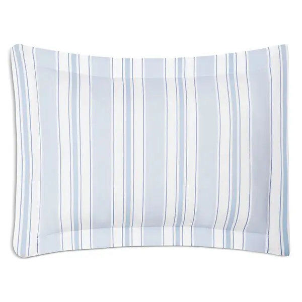 MATOUK Elio Striped Boudoir Sham - Blue