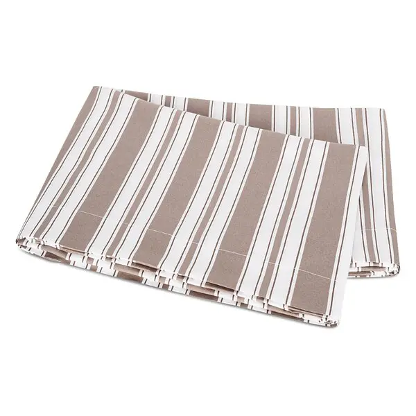 MATOUK Elio Striped Flat Sheet, Full/queen - Mocha