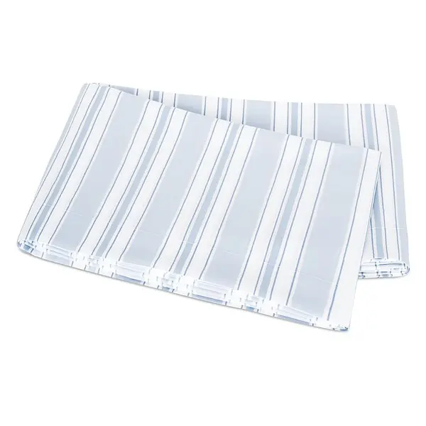 MATOUK Elio Striped Flat Sheet, King - Blue