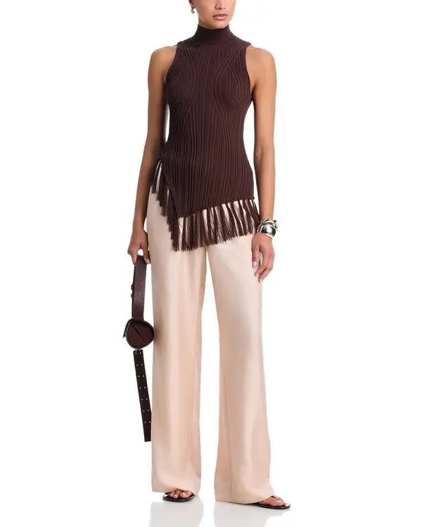 RÓHE Relaxed Fit Silk Trousers - Rose