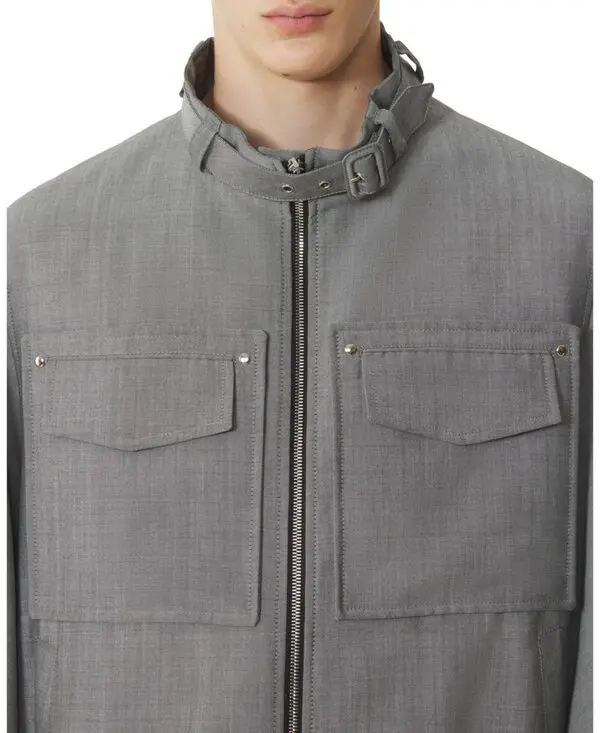 LANVIN Relaxed-fit Mohair-wool Jacket - Light Grey