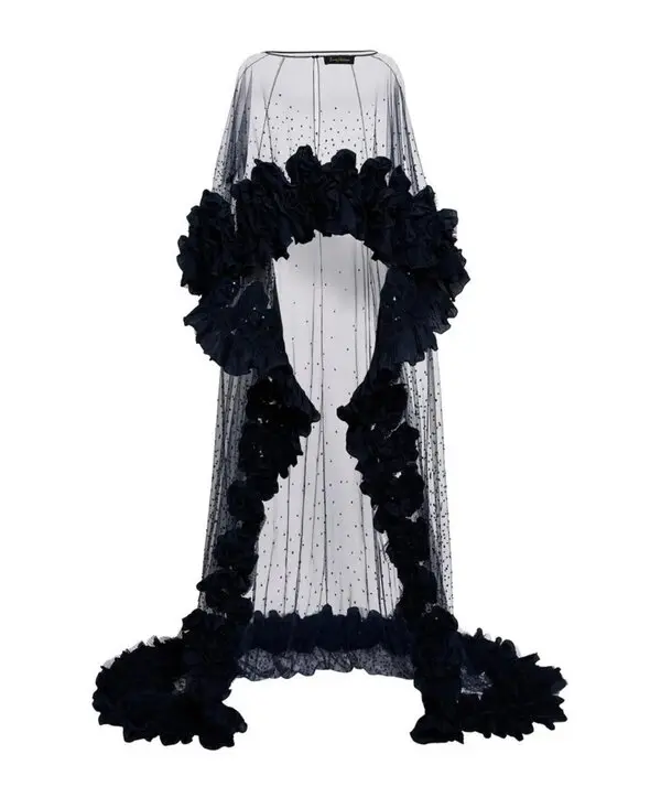 Jenny Packham Petal Bloom Ruffle-detailed Maxi Dress