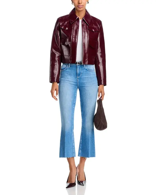 L'Agence Kendra High-rise Crop Flare Jeans - Getty