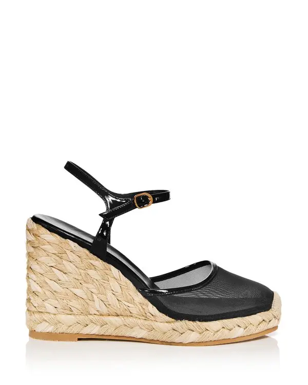 STUART WEITZMAN Bareitall Espadrille Wedges - Black