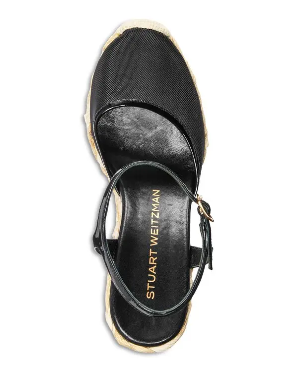 STUART WEITZMAN Bareitall Espadrille Wedges - Black