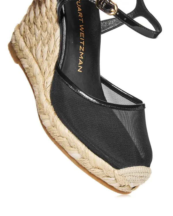 STUART WEITZMAN Bareitall Espadrille Wedges - Black