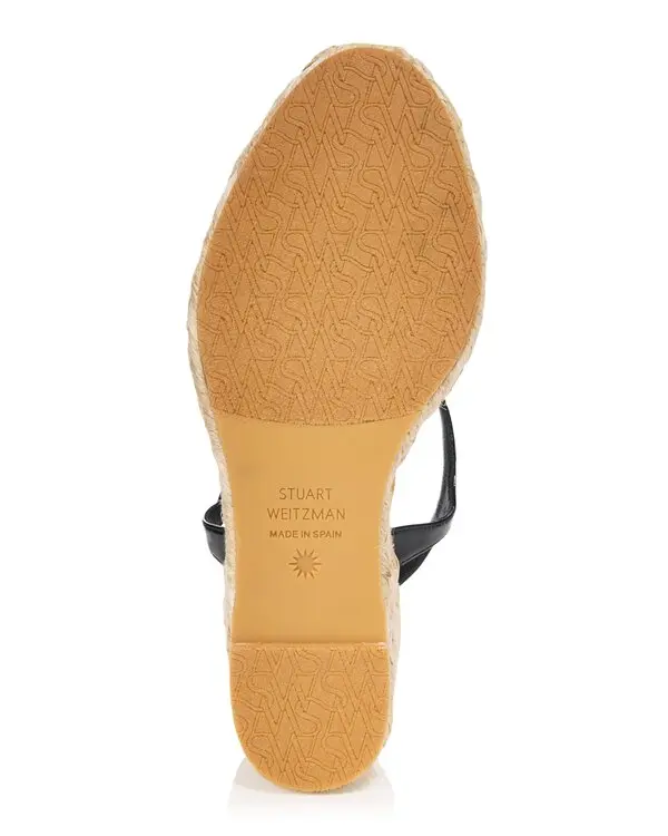 STUART WEITZMAN Bareitall Espadrille Wedges - Black