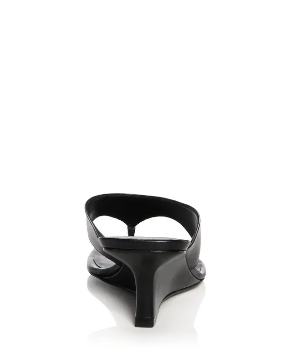STUART WEITZMAN Vinnie Thong Wedge Sandals - Black