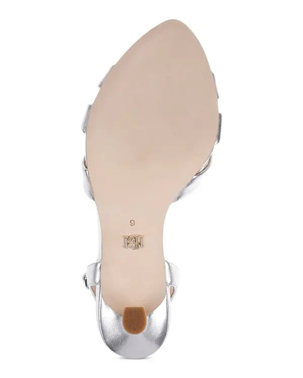 Badgley Mischka Xeilani Strappy Sandals - Silver Leather