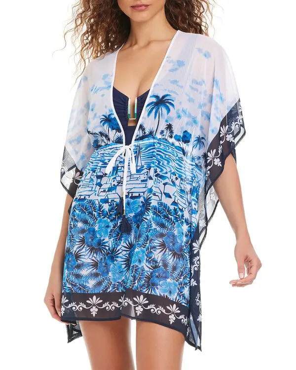 BEYOND CONTROL V Neck Caftan Swim Cover-up