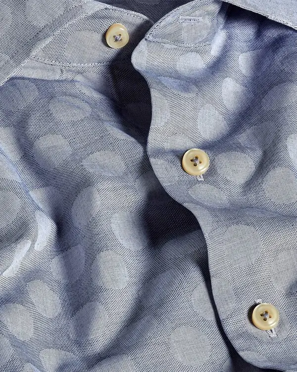David Donahue Jacquard Dot Shirt