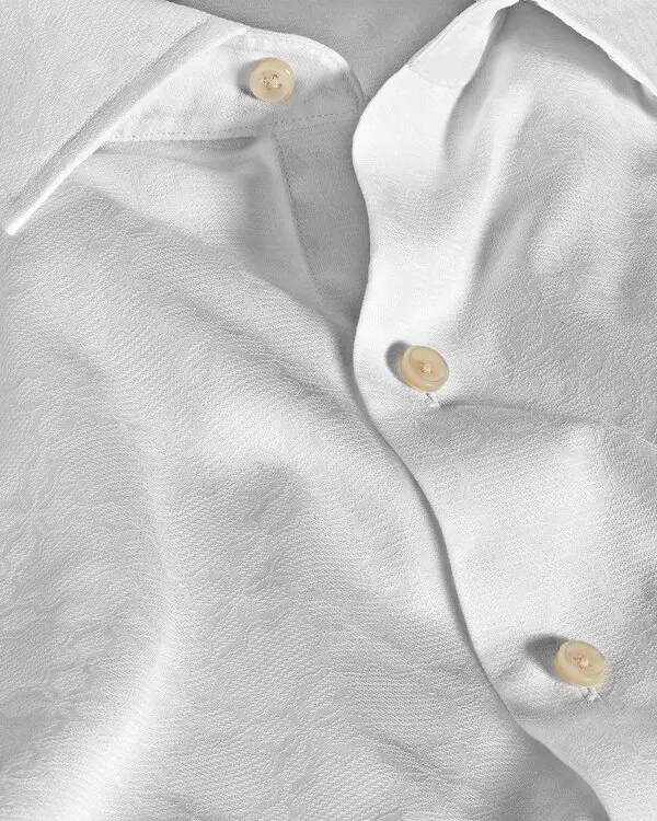 David Donahue Geometric Jacquard Shirt